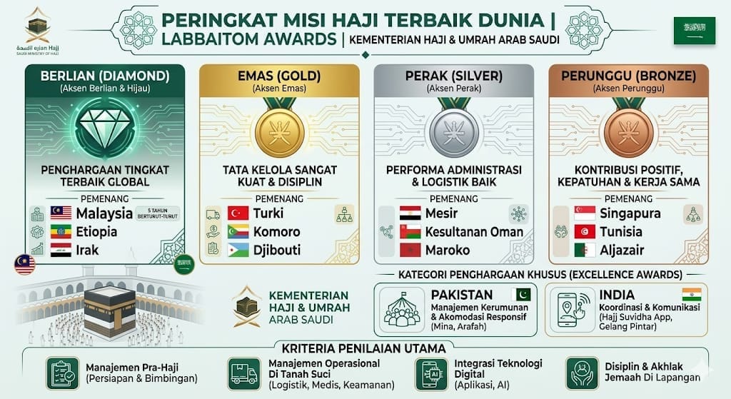 Indonesia Belum Masuk Daftar Misi Haji Terbaik Dunia Versi Arab Saudi